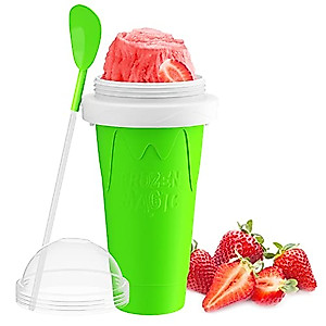 Slushy Maker Cup, Slushy Cup TIK Tok Frozen Magic Squeeze Cup Cooling Maker Cup Quick Frozen Smoothies Cup Ice Cream Maker Cup for Children