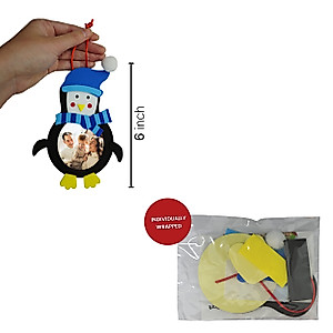 4E's Novelty Foam Kids Christmas Picture Frame Ornament Craft (12 Pack) Bulk Christmas Crafts for Kids Ages 4-8, 8-12 & Toddlers DIY Party Acitvity