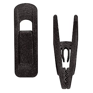 Black Velvet Hanger Clips - 100 Pack
