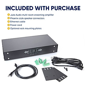 Juke-6 | 6 Zone Audio Amplifier | Wirelessly Controlled Multi-Room Audio System | Compatible with Airplay 2, Spotify Connect, Bluetooth, DLNA