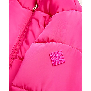 Steve Madden Baby Girls’ Pram Snowsuit – Sherpa Lined Snow Pram Bunting (3-24M), Size 12 Months, Mauve Pink Blush