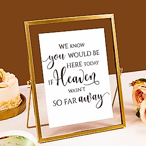 Calculs Wedding Memorial Table Sign Memorial Centerpieces Gold Floating Picture Frame Wedding Signs Place Card/Menu Holder In Loving Memory Sign We Know You Would Be Here Today