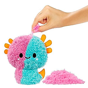 Fluffie Stuffiez Axolotl Small Collectible Feature Plush - Surprise Reveal Unboxing with Huggable ASMR Fidget DIY Fur Pulling, Ultra Soft Fluff