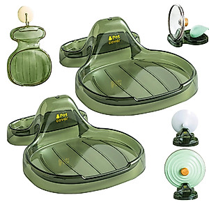 Spoon Rests, Pot Lid Holder 2PCS Multifunction Kitchen Spatula Rack with Lid Holder for Stove Top Ladle Holder to Prevent Water Drip for Kitchen Gadgets Accessories