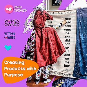 Birdy Boutique - Double Sided Learning Blanket® - Sight Words (Dolch & Fry List) Teach Over 150 Words - Cozy Soft Minky - Great for Early Readers, Homeschoolers, PreK, Kindergarten - 50" X 60"