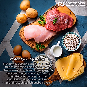 Nootropics Depot N-Acetyl L-Cysteine Capsules | 500mg | NAC | 180 Count | Supports Healthy Liver Function | Cellular Health | Glutathione Levels | Healthy Oxidation Levels