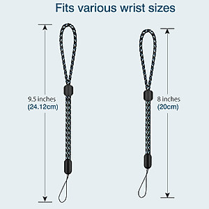 Hand Wrist Strap Lanyard, 6 Pack 8inch Adjustable Nylon Wristlet Straps Keychain String for Cell Phone Case Holder, AirPods Pro 2 2022, Camera, Key, GoPro, USB Drive, Ski Glove (Multi-Color)