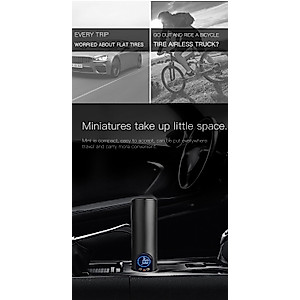 SAOSHYPEI Portable Air Compressor, 150PSI Cordless Tire Inflator with LCD Screen, Digital Tire Pressure Gauge, Suitable for Cars, Motorcycles, Bicycles (Black)