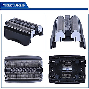 70B Shaver Replacement Foil & Cutter For Compatible with Braun Series 7 Replacement Foil Compatible with 70S 70B Cassette,with Free Clean Brush