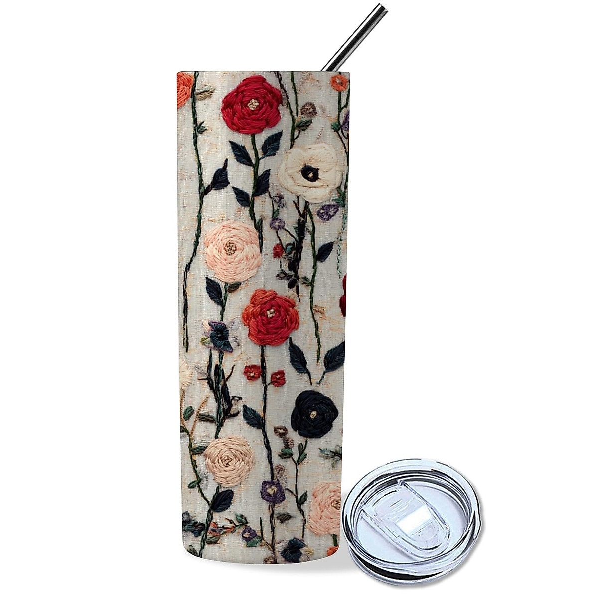 Medpol roses insulated tumblers coffee cup Gift，roses Drinking Glasses-Tea Cup-Coffee Mug tumbler with lid and straw 20 oz insulated tumbler cups