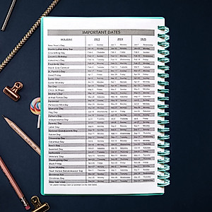 Planner 2024-2025 - Daily Planner 2024-2025 from April 2024 to June 2025,15 Month Planners 2024-2025 for Women, 5.2" x 7.5", Spiral Binding, Premium Thick Paper, Green