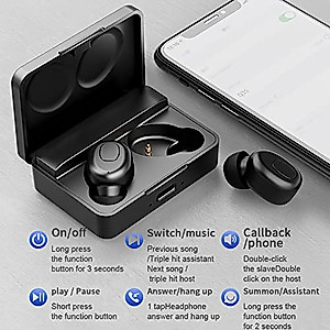 Wireless Earbuds Bluetooth Headphones with Charging Case In Ear Waterproof Headset Built-in Microphone Immersive Premium Sound for Sports Running Gaming Music