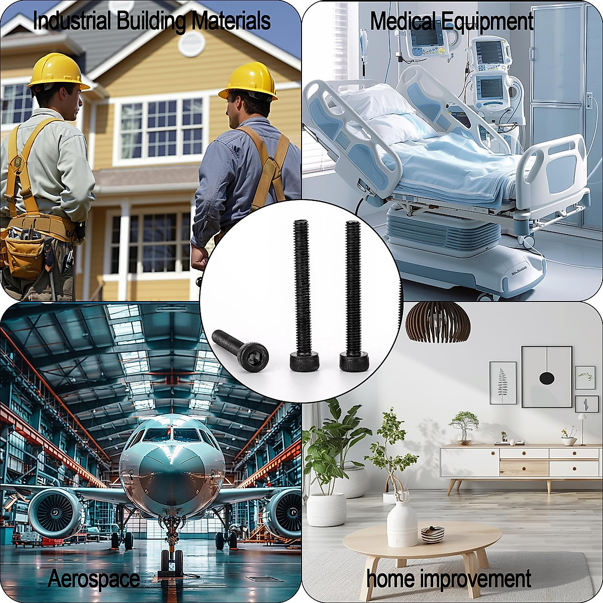 jiuwu 50Pcs M3 x 25mm Socket Head Screw，Thread Pitch 0.5 mm Alloy Steel 12.9 GradeHex Socket Button Head Cap Screws Bolts Kit, Black Oxide Finish