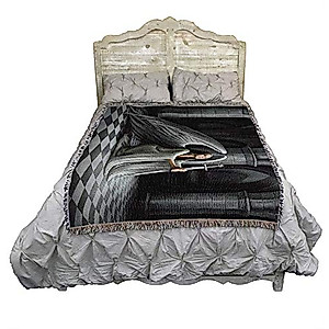 Pure Country Weavers The Blessing Angel Blanket by Anne Stokes Gothic Collection - Gift Fantasy Tapestry Throw Woven from Cotton - Made in The USA (72x54)