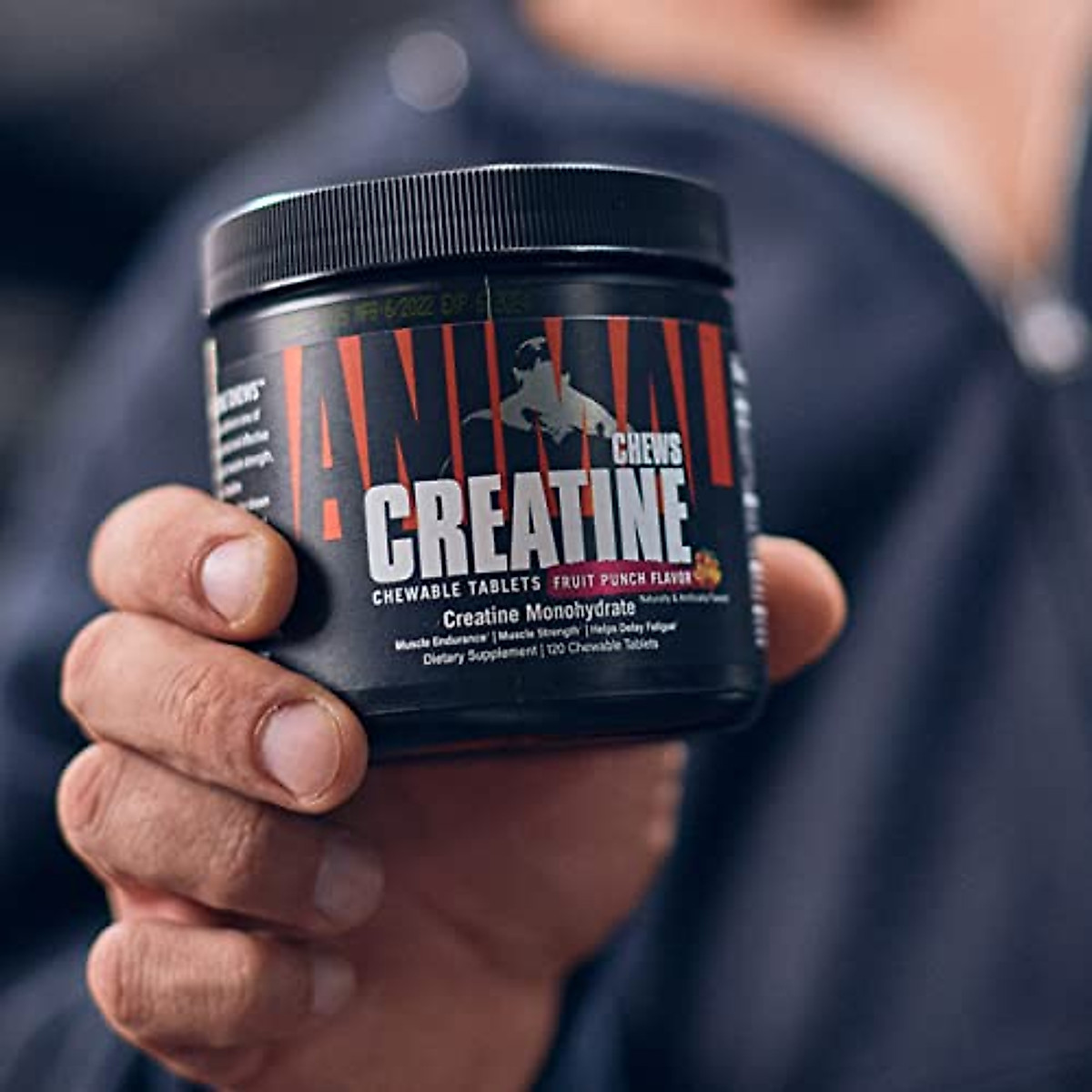 Animal Creatine Chews Tablets - Enhanced Creatine Monohydrate with AstraGin to Improve Absorption, Sea Salt for Added Pumps, Delicious and Convenient Chewable Tablets - Grape