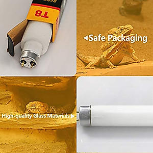 LUCKY HERP 24inch 18W T8 UVB 10.0 Reptile Light, UVA UVB Bulb, Fluorescent Lamp for Reptiles Amphibian
