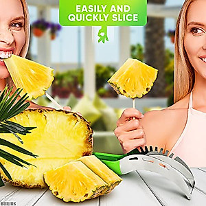 Stainless Watermelon Slicer Cutter Tool - Easy Slicer Watermelon and Pineapple Cutter Slicer Stainless Steel Vegetable Cutter - Cutters for Fruit Cut Outs Unique Kitchen Gadgets Watermelon Knife