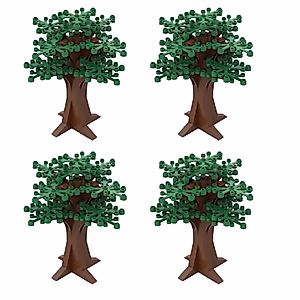 General Jim's Classic Botanical Classic Green Tree - Forest Trees Garden Plant Accessories Building Block Toys for Building Creations Landscaping (4pcs) - for Teens and Adults