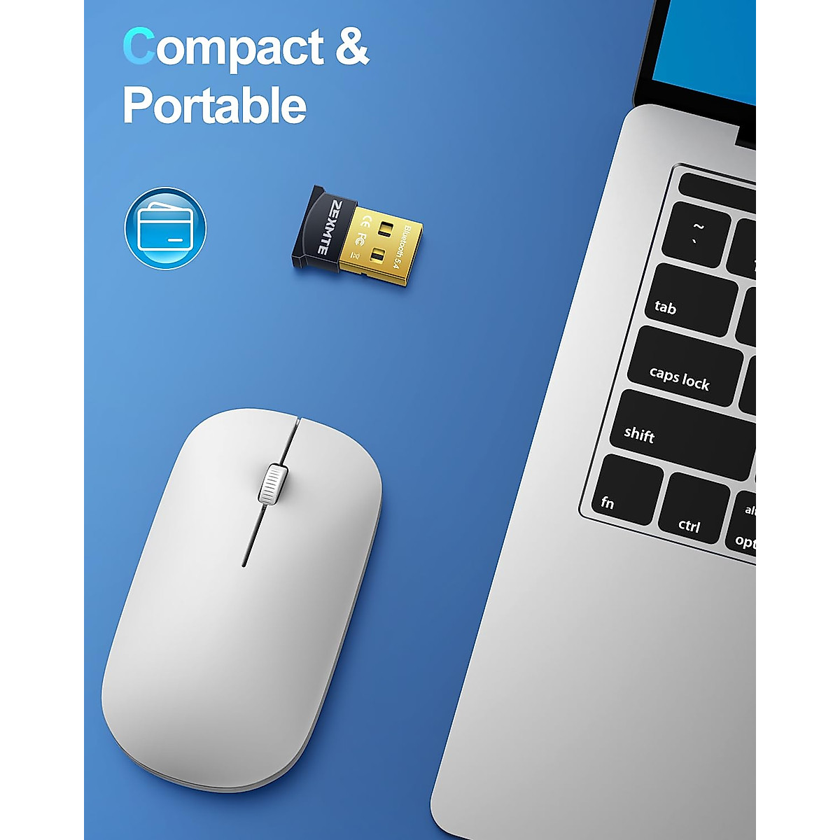 ZEXMTE USB Bluetooth Adapter for PC, 5.4 Bluetooth Dongle, Long Range Bluetooth Transmitter&Receiver, Plug-and-Play for Desktop, Laptop, Mouse, Keyboard, Headsets, Speakers Support Windows 11/10/8.1/7