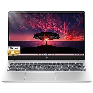 HP Chromebook 8GB RAM for School Students Adults| Intel Processor N200 |15.6inch IPS Display| Numeric Keyboard| Wireless Wi-Fi6| USB Type C| Webcam| Fast Charge (8GB RAM |64GB eMMC+128G SD Card)