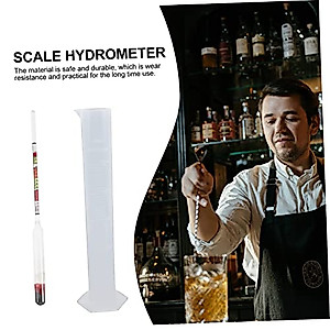 BIUDECO 1 Set American Attenuation Meter Wine Makin Brewing Tool Wine Hydrometer Brewing Hydrometer Beer Hydrometer Mead Making Kit Hydrometer Tester Measuring Cylinder Plastic