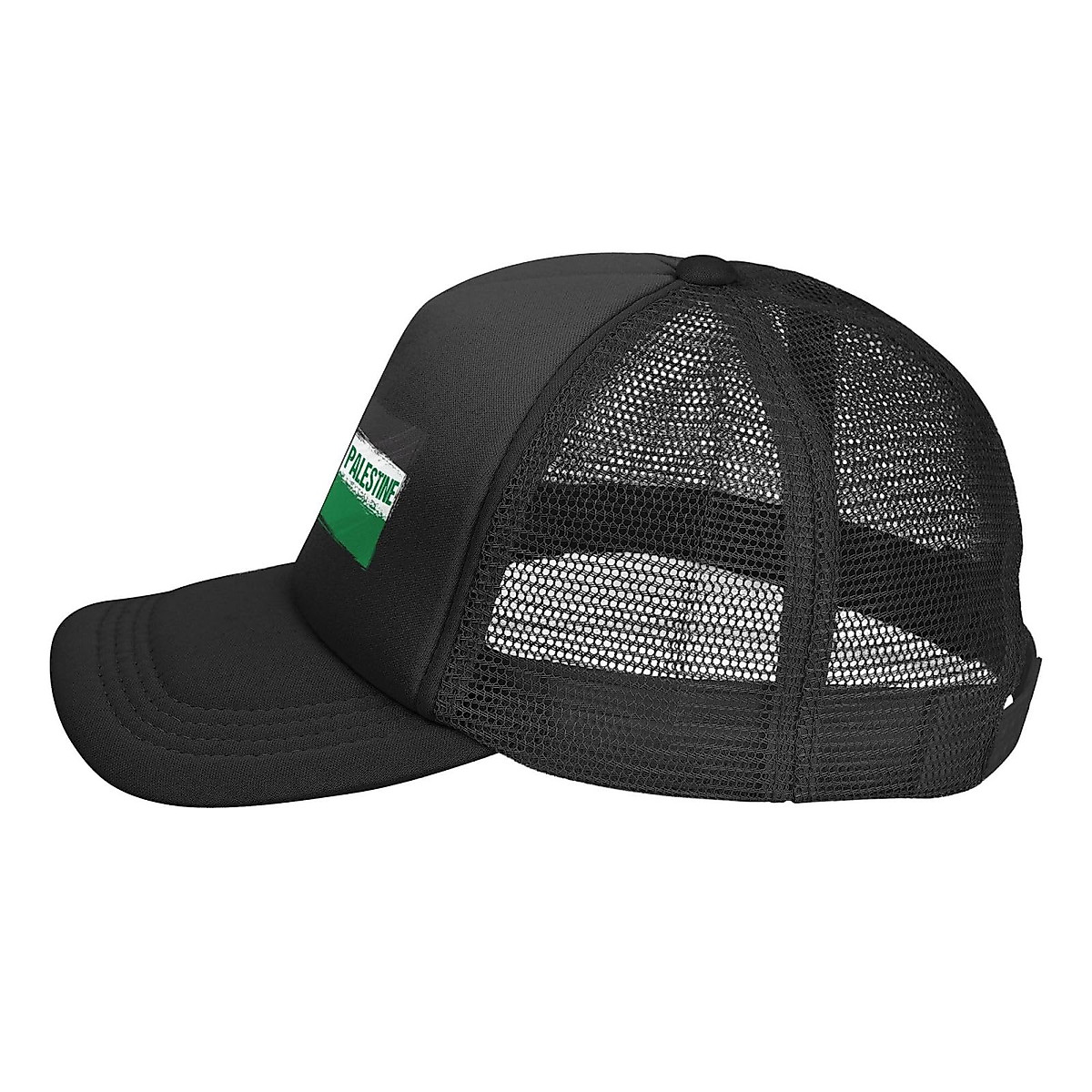 Palestine Flag I Stand with Free Palestine Hat Adult Adjustable Mesh Baseball Cap Sun Protection Trucker Hats Black