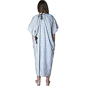 Careoutfit Hospital Gown IV - One Size Fits All (Small - 2XL) - Tie Back - Sailboats Print (3)