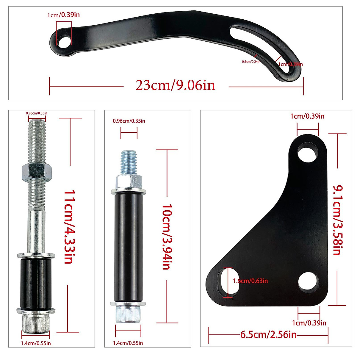 Power Steering Pump Mounting Bracket LWP SWP Compatible with SB SBC Ch-evy engines 262 265 283 302 305 307 327 350 400 Black