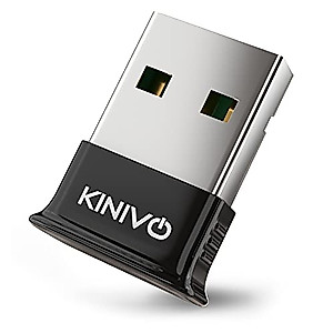 Kinivo USB Bluetooth Adapter for PC BTD400 (Bluetooth 4.0 Dongle Receiver, Low Energy) - Compatible with Windows 11/10/8.1/8/7, Raspberry Pi, Linux, MacOS, Laptop & Headphones