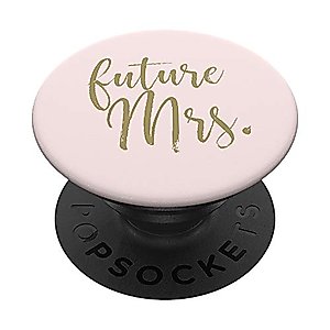 Future Mrs - Pink Blush Bridal Party PopSockets PopGrip: Swappable Grip for Phones & Tablets