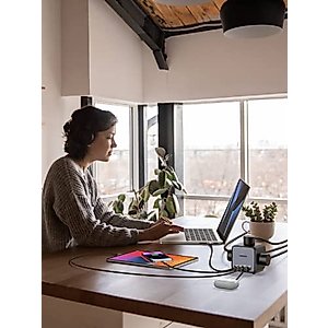 UGREEN 65W Charging Station, DigiNest Cube GaN 7-in-1 USB C Power Strip for Home and Office with 6ft Extension Cord, 3 Outlets, 2 USB C, 2 USB A, Compatible with iPhone 14, Galaxy S23, iPad, MacBook