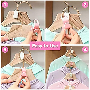 100 Pcs Clothes Hanger Connector Hooks Plastic Hanger Hooks for Clothes, Hanger Hooks Space Saver for Plastic Hangers
