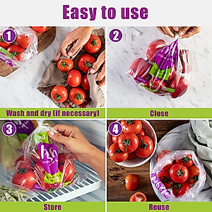 Xtend Fresh Produce Bags for Fridge Storage, 10 Reusable Bags (Medium size 0.5 gallon), Science Based Technology Keeps Fruits, Vegetables, & Herbs Fresh Longer