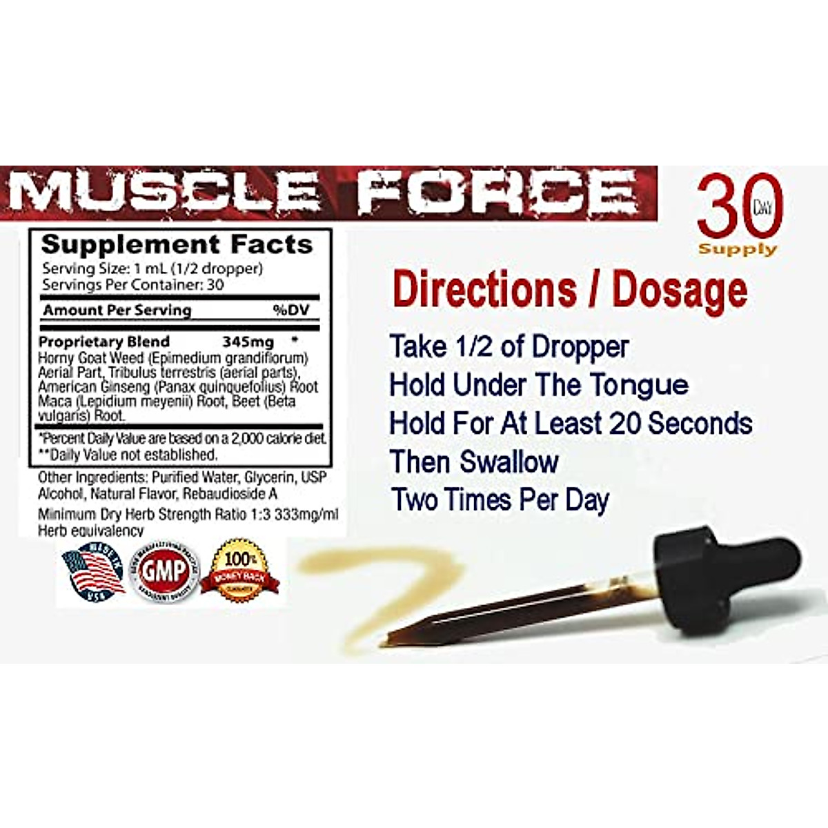 Muscle Force Extreme 2 Bottle Pack 345mg Proprietary Formula Our Strongest Strength and Endurance Spray, Improves Muscle Strength and Recovery Time 2oz Bottles