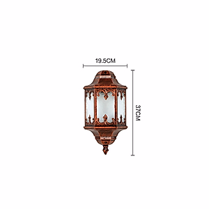 European Wall Light Retro - E27 Rainproof Wall Light Half of European Style Household V-intage Decoration Illumination Glass Wall Lamp Waterproof Commercial Business Show Restaurant Sconce,Energy-sav