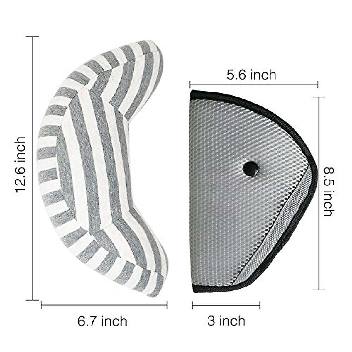 DODYMPS Car Seat Travel Pillow Neck Support Cushion Pad and Seatbelt Adjuster for Kids, Safety Belt Sleeping Pillow and Adjuster for Cars, Safety Strap Covers (2 PCS)