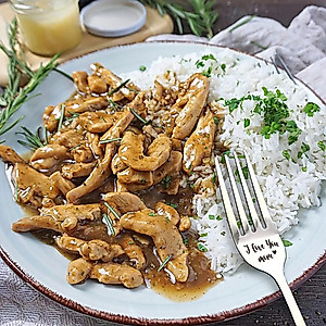 LRUIOMVE I Love You More Love Gifts Engraved Stainless Steel Fork, Funny Dinner Dessert Fork for Mom Wife Husband Boyfriend Girlfriend Birthday Wedding Anniversary Christmas Gift