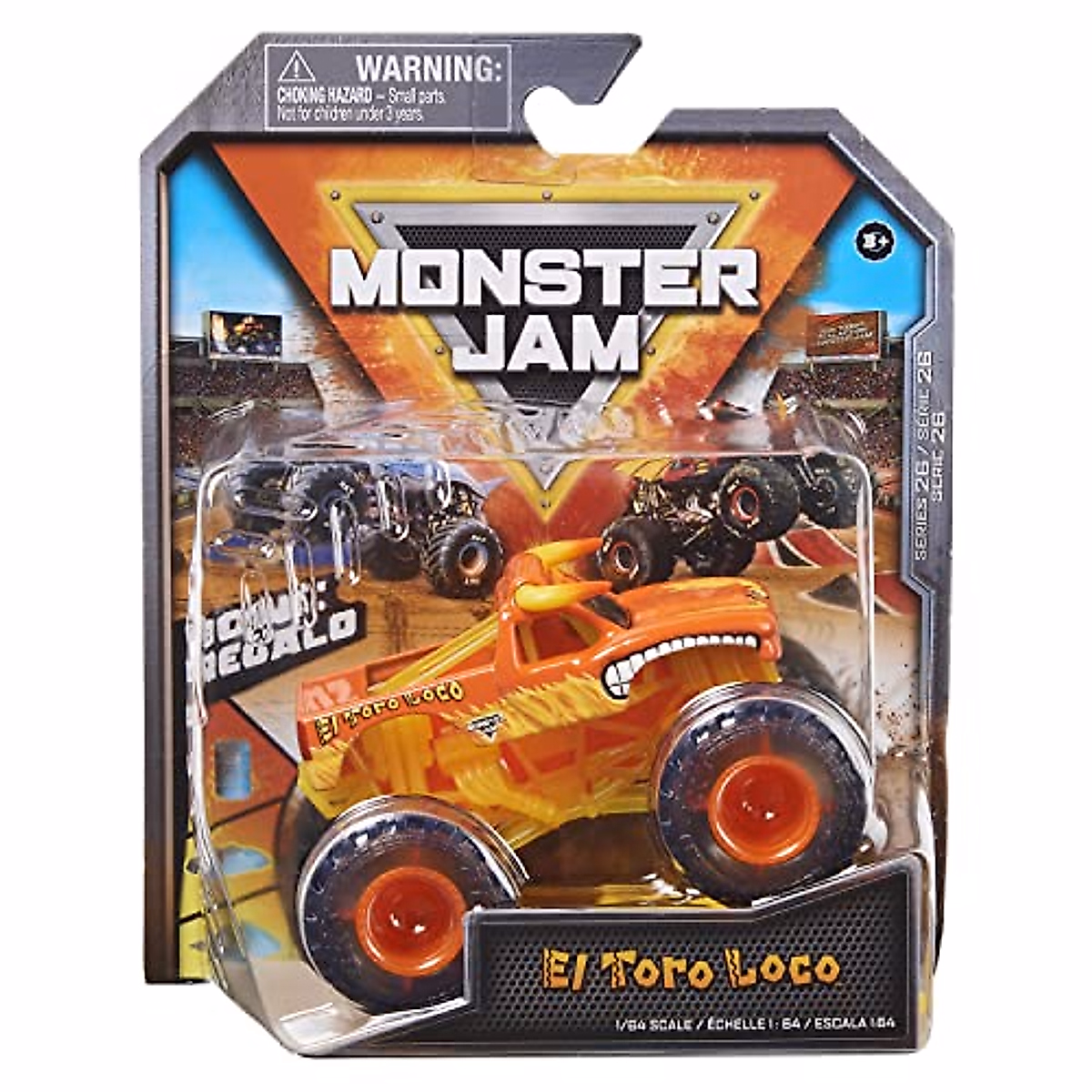 Monster Jam 2022 Spin Master 1:64 Diecast Truck with Bonus Accessory: See-Thru Crew El Toro Loco