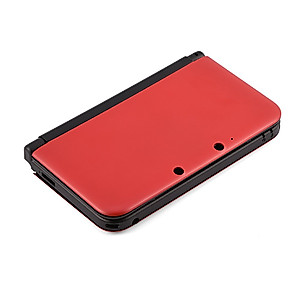 RANNYY case, Full Housing Case Cover Shell Repair Parts Complete Fix Replacement Kit for 3DS XL (red)