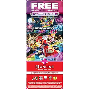 Nintendo Switch™ Mario Kart™ 8 Deluxe Bundle (Full Game Download + 3 Mo. Nintendo Switch Online Membership Included)