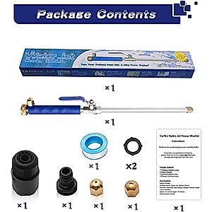 CARFKA Hydro Jet Washer High Pressure Power Washer Wand Water Hose with 2 Hose Nozzle Auto Watering Sprayer Flexible Garden Watering Sprayer for Car Wash and Window Washing 17 inch