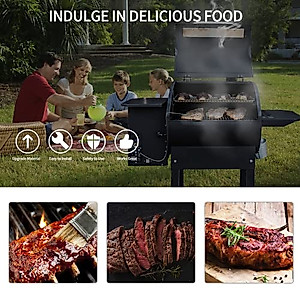 2-Pack Replacement for Camp Chef Meat Probe High-Temperature Meat BBQ Probe, Compatible with Camp Chef Pellet Grills, with 2 pc Stainless Steel Grill Holder Clips