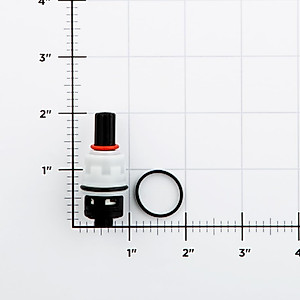 Pfister 9100310 1/4" Turn Hot Side Plastic Stem Bathroom Faucet Ceramic Disc Cartridge Replacement Part, Multicolor