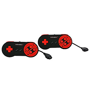 Retro-Bit Super RetroTRIO Console NES/SNES/Genesis 3-In-1 System - Red/Black