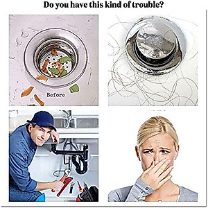 JdikGdik 5 Packs Sink Stopper Silicone Bathtub Stopper,Kitchen Sink Drain Strainer,Bathroom Drain Plug Drain Stopper,Shower Drain Sink Cover with Hair Strainer, Laundry Sink Drain Stopper (5 Colors)