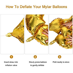 48 Pieces 16 Inches Foil Chain Balloons Jumbo Gold Chain Balloons for 80s 90s Party Decor Chain Link Balloons for Hip Hop Retro Theme Birthdays Weddings Graduations Party Supplies