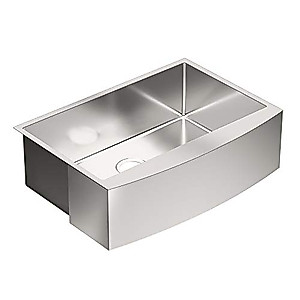 Moen G18121 1800 Series 30-Inch X 21-Inch Stainless Steel 18 Gauge Single Bowl Farmhouse Kitchen Sink