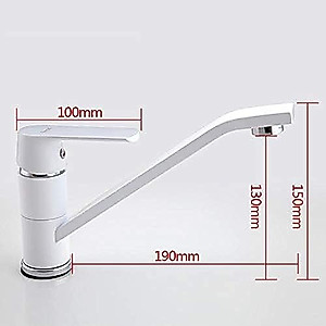 Kitchen Taps Brass Faucet Tap 1 Set White Fashion Style Multi-Color Bathroom Basin Faucet Cold and Hot Water Bath Sink Taps Mixer 360 Rotation