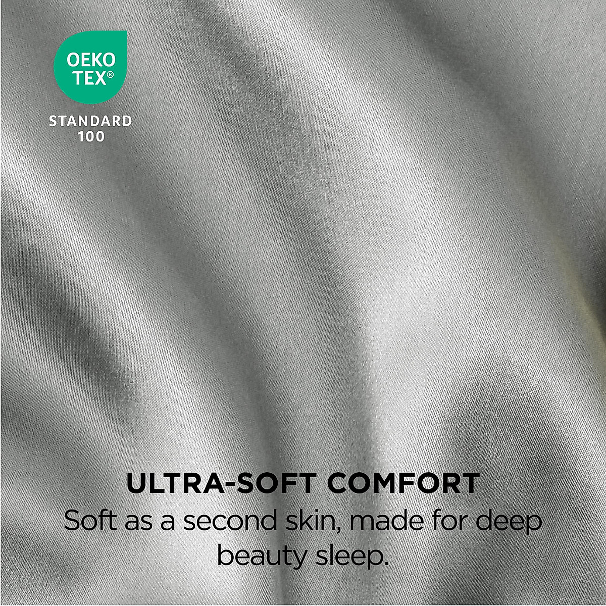 Bedsure Satin Pillowcase for Hair and Skin Queen - Silver Grey Silk Pillowcase 2 Pack 20x30 inches - Satin Pillow Cases Set of 2 with Envelope Closure, Gifts for Women Men