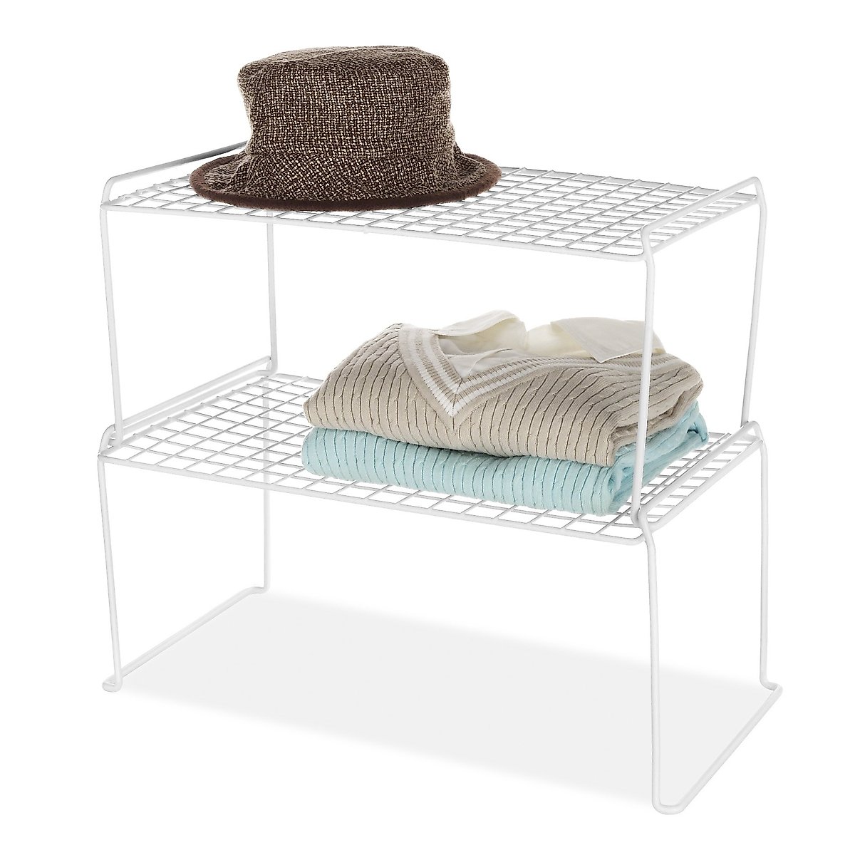 Whitmor Medium Stacking Helper Shelf White